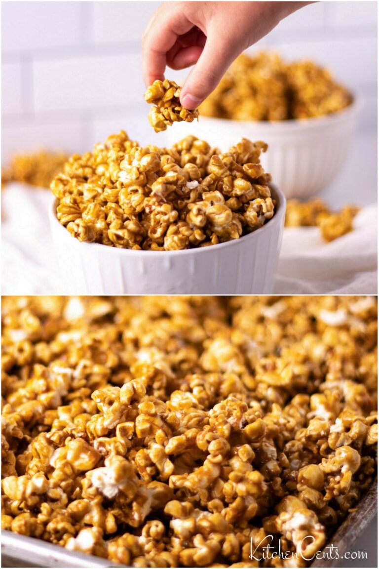 The Best Crunchy Butter Toffee Caramel Popcorn | Kitchen Cents